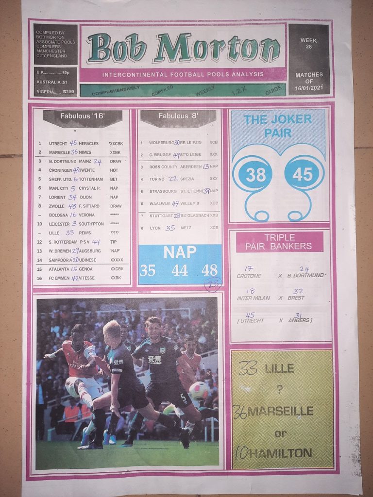 Week 28 Pool RSK Papers 2021: Bob Morton, Capital Intl, Soccer X ...