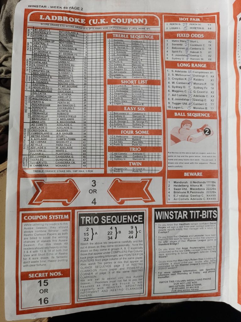Week 49 Pool RSK Papers 2021: Bob Morton, Capital Intl, Soccer X ...