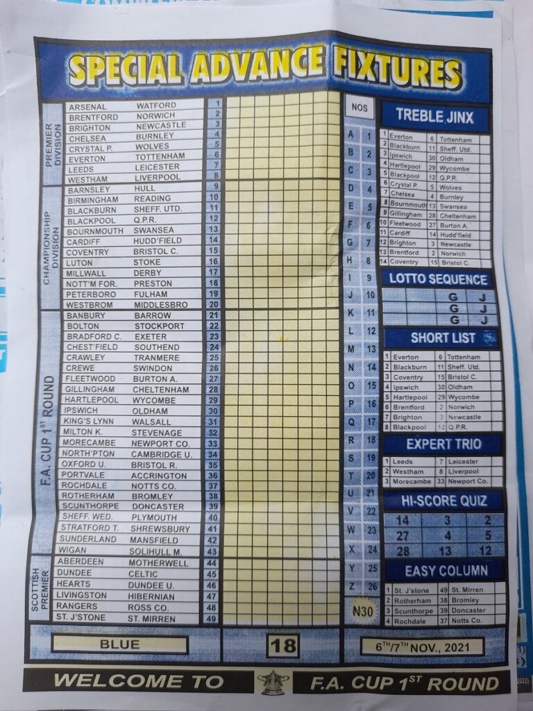 Week 18 Pool RSK Papers 2021: Bob Morton, Capital Intl, Soccer X ...
