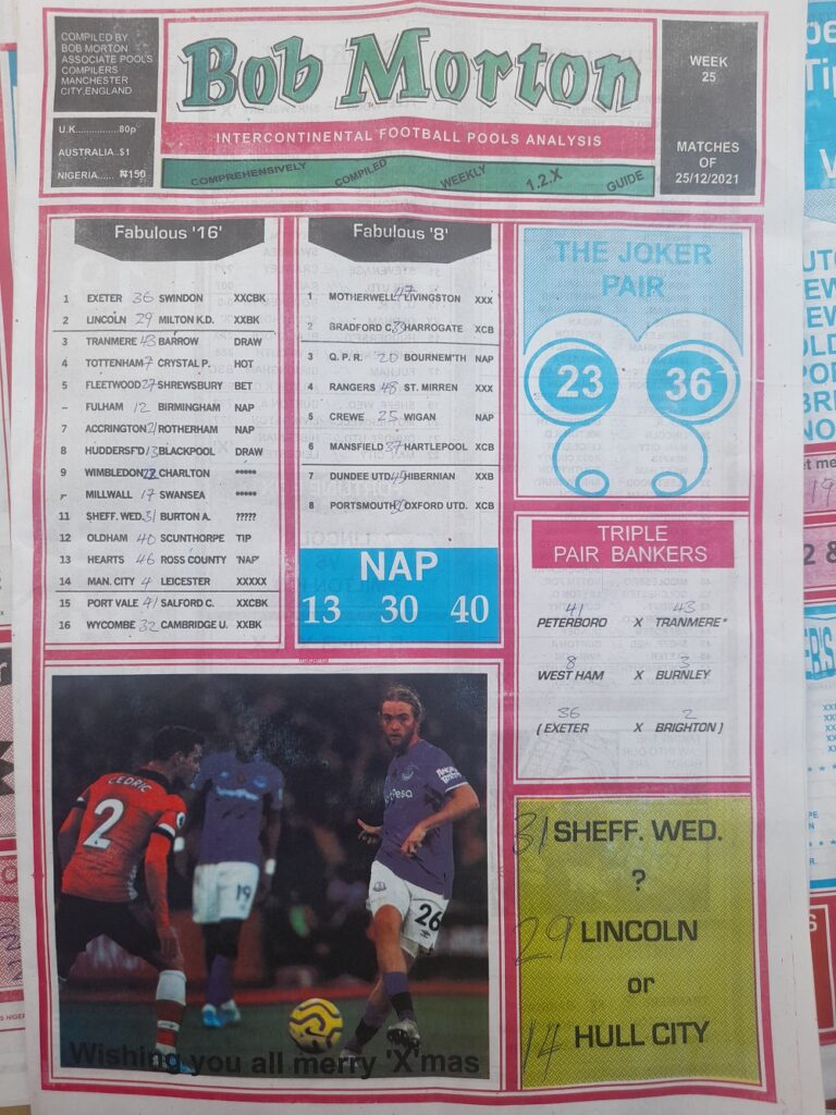 Week 25 Pool RSK Papers 2021: Bob Morton, Capital Intl, Soccer X ...