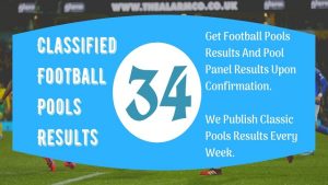 Week 34 Pool Result for Sat 21 Feb 2026 – UK 2025/2026