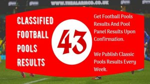 Week 43 Pool Result for Sat 26 Apr 2025 – UK 2024/2025