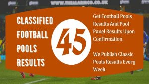 Week 45 Pool Result for Sat 10 May 2025 – UK 2024/2025