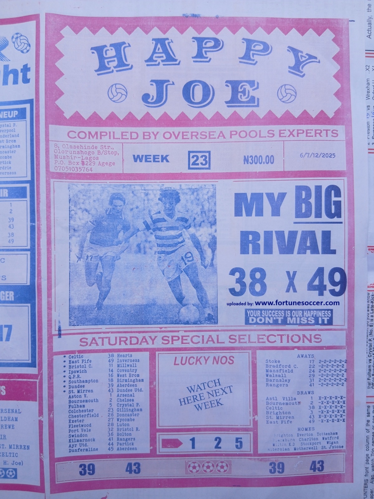 Week 23 Pool Paper 2025: Winstar, Happy Joe, Temple of Draws
