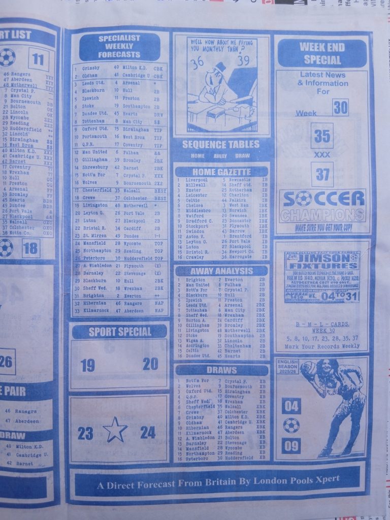 Week 31 Pool Paper 2026: Winstar, Happy Joe, Temple of Draws