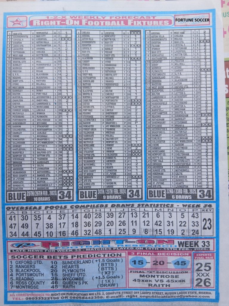 Week 34 Pool Paper 2026: Winstar, Happy Joe, Temple of Draws