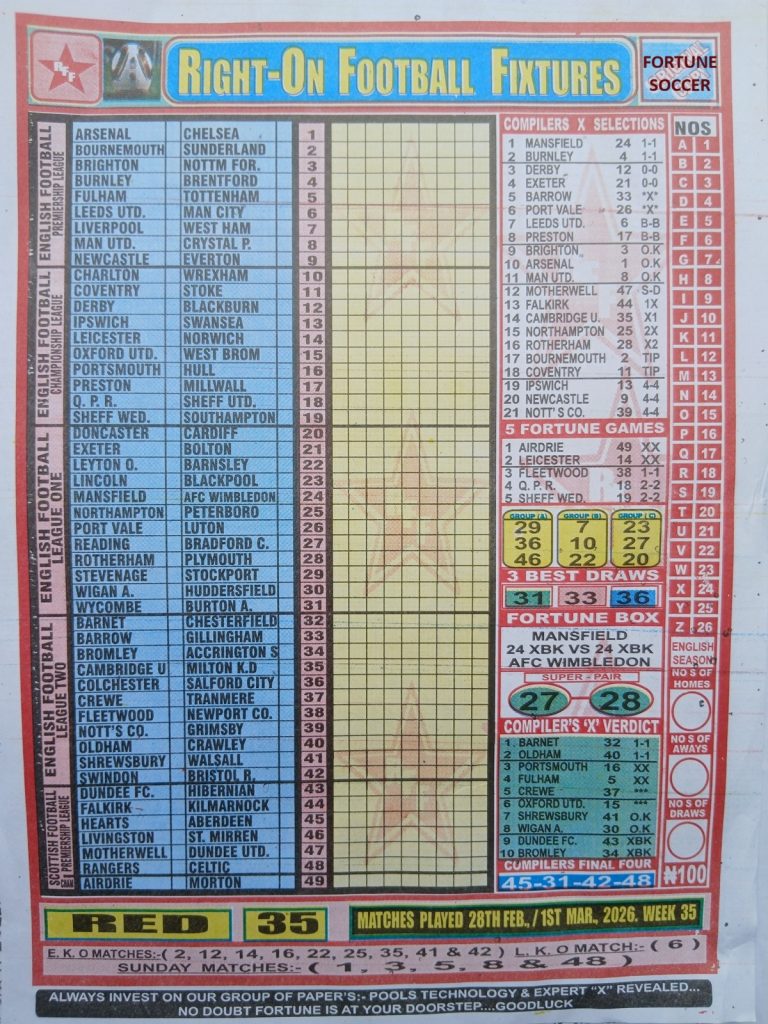Week 35 Pool Paper 2026: Winstar, Happy Joe, Temple of Draws